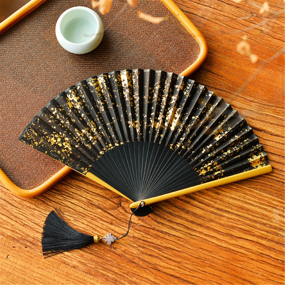Chinese Style Gold and Silver Sprinkling Fan 6-inch Japanese - Etsy