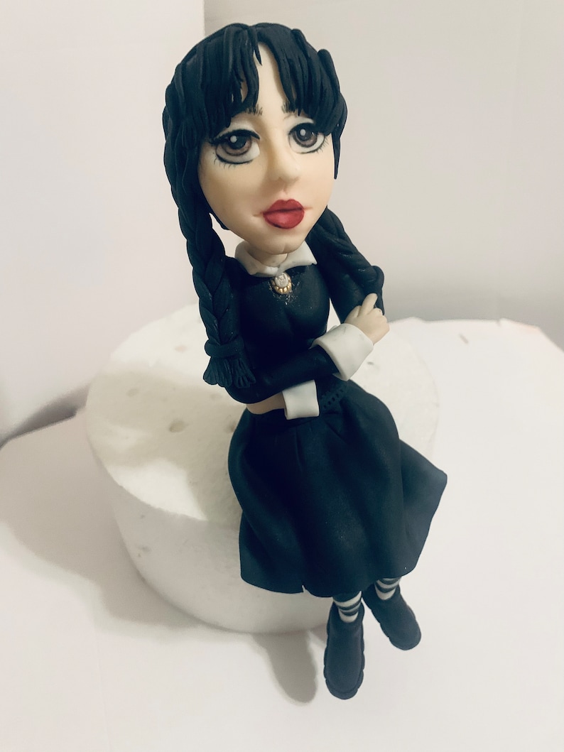 Wednesday Addams Cake Topper Fondant Edible Gum Paste - Etsy