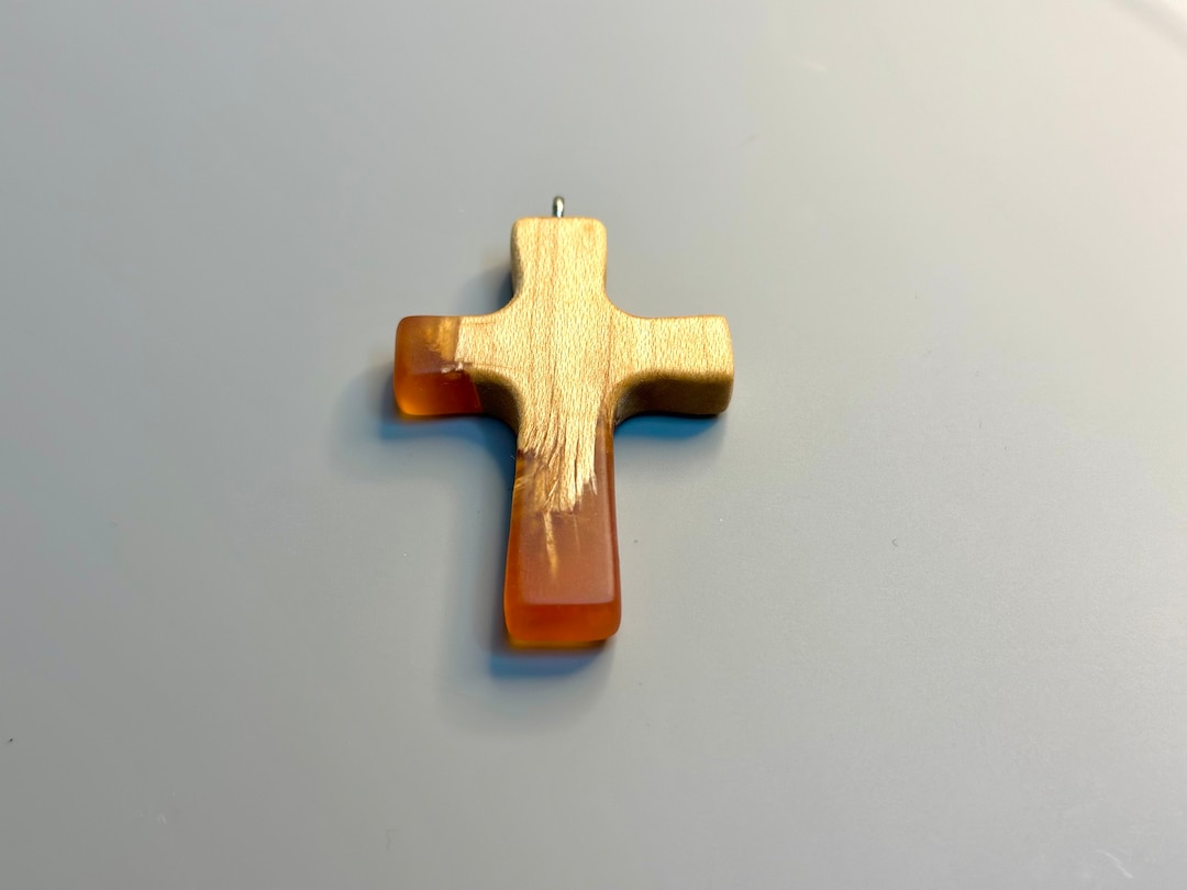 Cross Pendent Epoxy Cross Necklace Everyday Cross Confirmation Cross ...