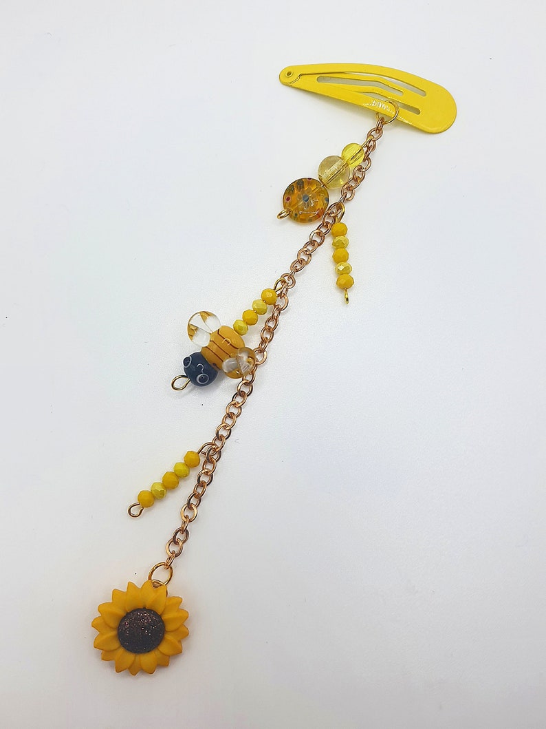 Hair Clips With Beaded Dangle Chain Hair Accessories Hair - Etsy