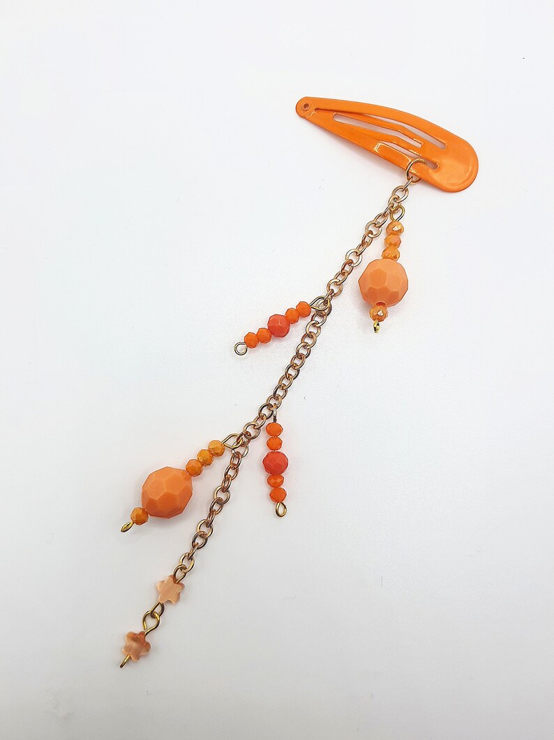 Hair Clips With Beaded Dangle Chain Hair Accessories Hair - Etsy