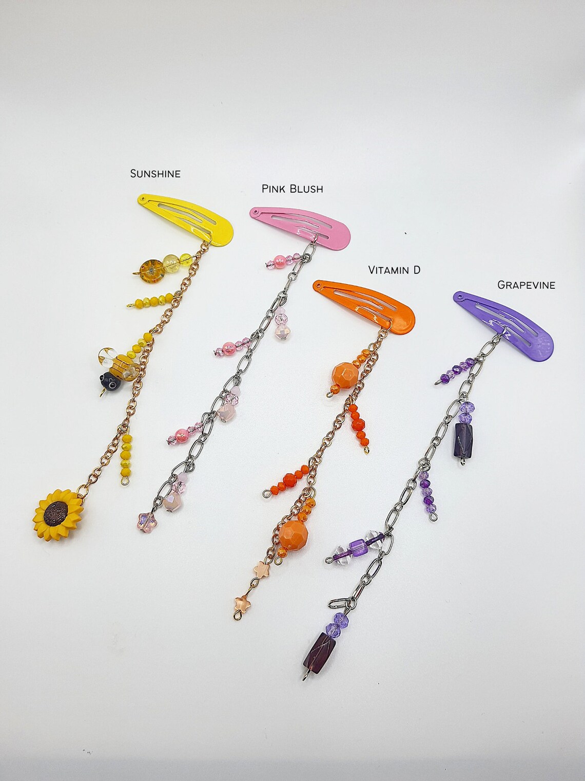 Hair Clips With Beaded Dangle Chain Hair Accessories Hair - Etsy