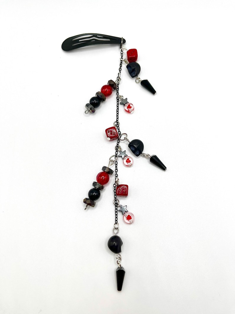 Hair Clips With Beaded Dangle Chain | Hair Accessories | Hair Clips ...