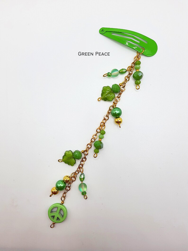 Hair Clips With Beaded Dangle Chain Hair Accessories Hair - Etsy