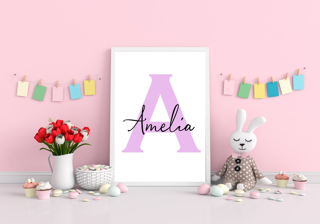Personalised Initial Printable Download Baby Initial - Etsy