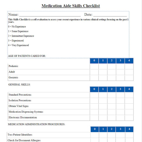 Medication Checklist - Etsy
