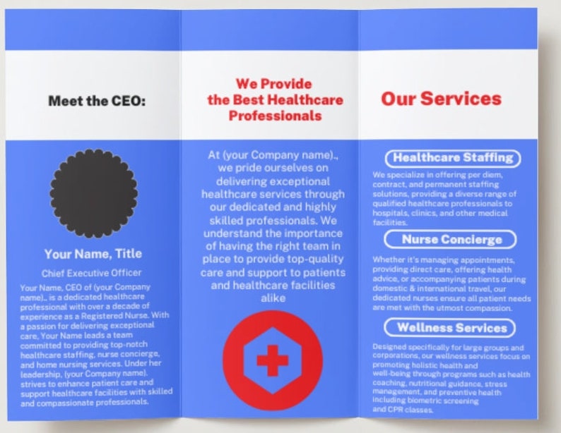 COMPANY BROCHURE TEMPLATE - Staffing, Home Healthcare, Concierge ...