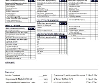 Infusion Checklist - Etsy