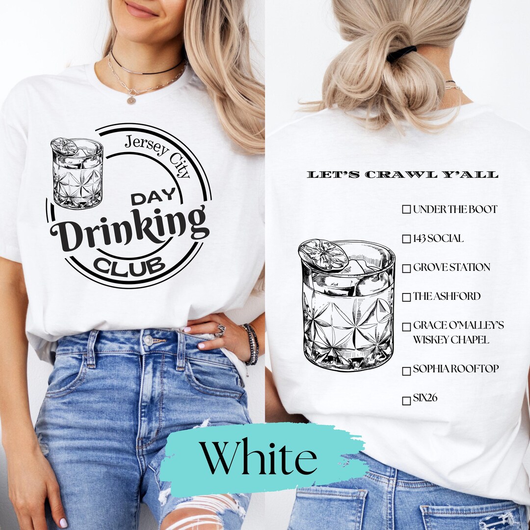 Jersey City Day Drinking Club T-shirt | Whiskey Lover | St. Patrick's ...