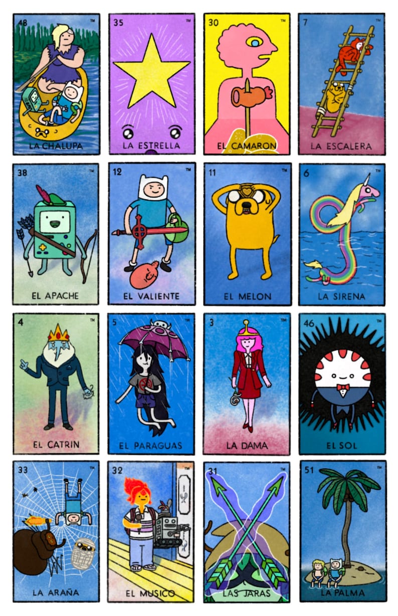 Adventure Time Loteria Card - Main Characters Digital Download - Etsy