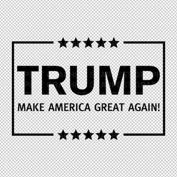 SVG PNG Trump Make America Great Again MAGA Black | Etsy