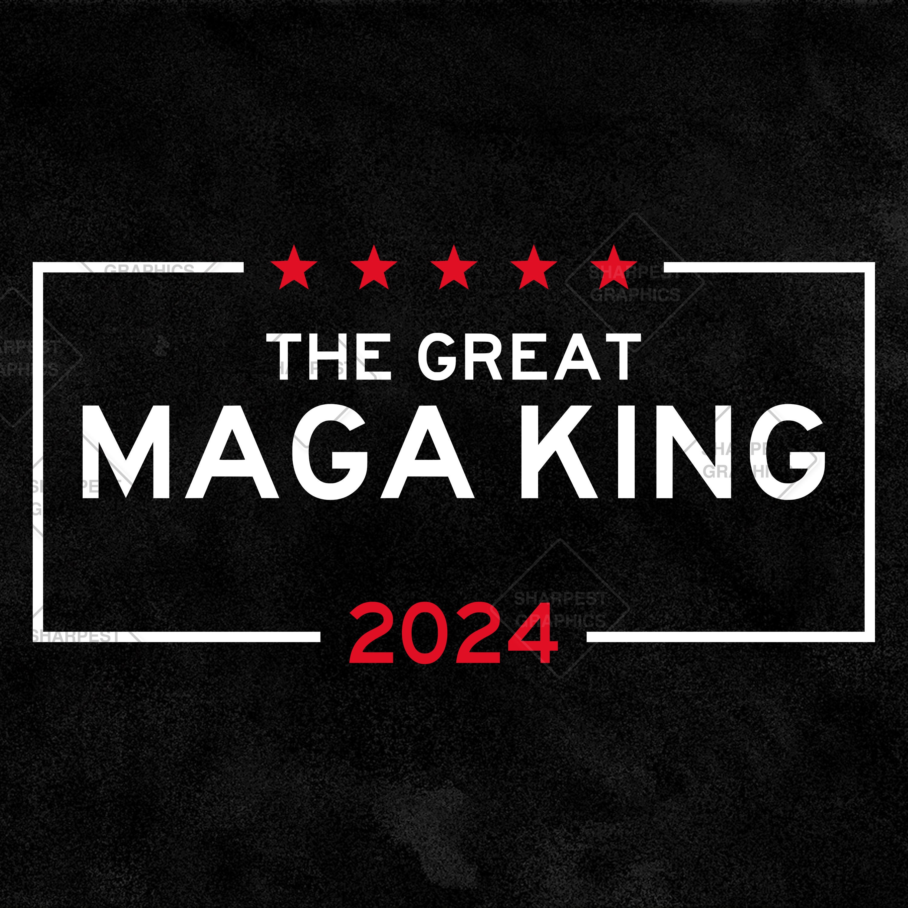 SVG, PNG the Great MAGA King White and Red, Sublimination Shirt Design ...
