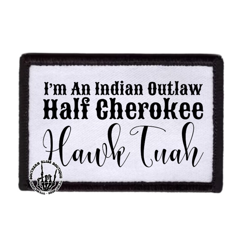 I'm an Indian Outlaw Half Cherokee Hawk Tuah Adult Humor Iron on Hat ...