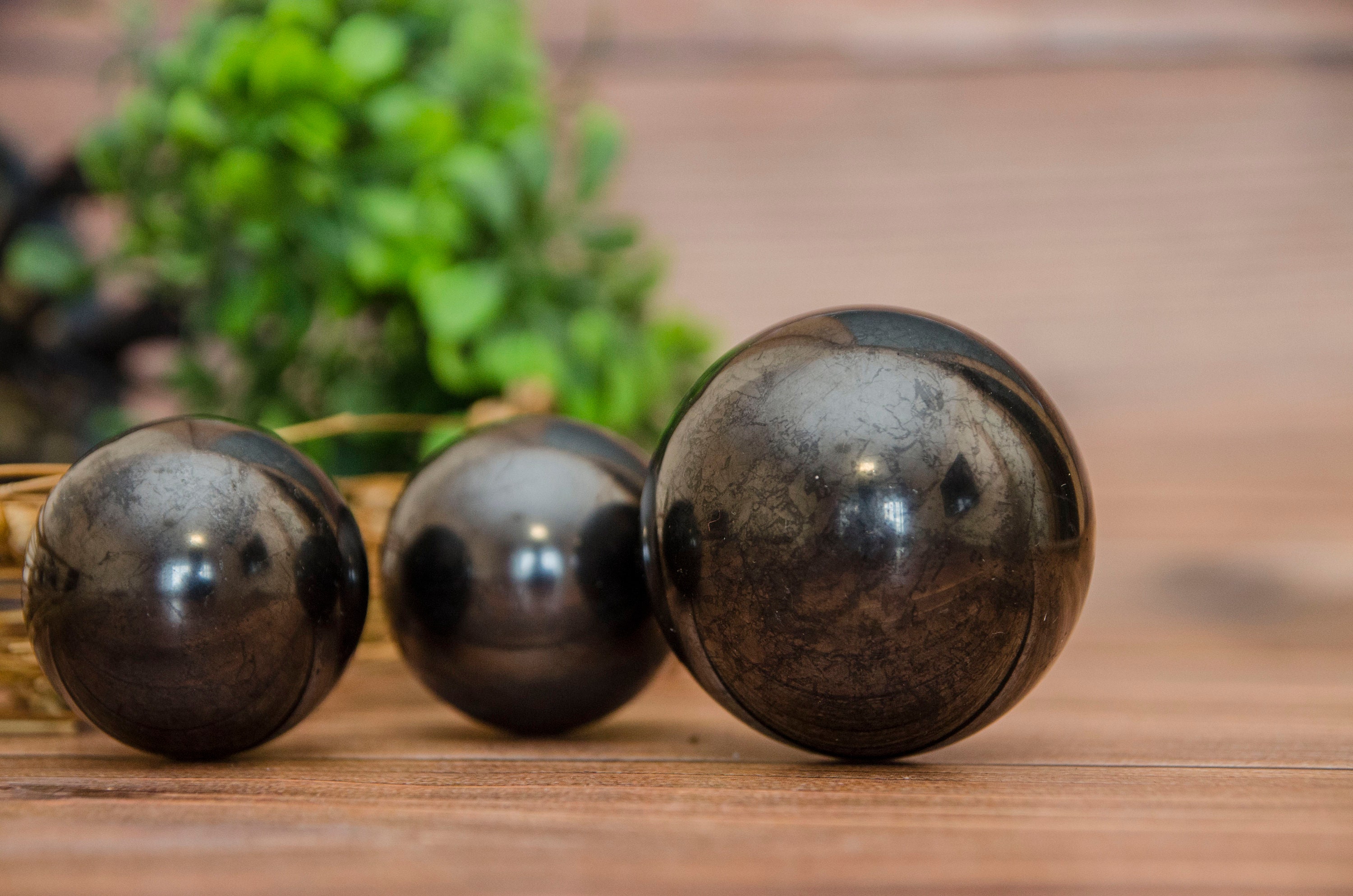 Shungite Sphere choose a Size, Health, Protection EMF, Worry Stone ...
