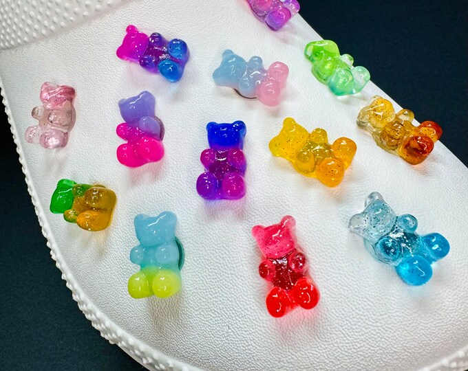6pc 8pc 10pc or 12pc Bundle - Gummy Bear Glitter Ombré, Pastel or Solid ...