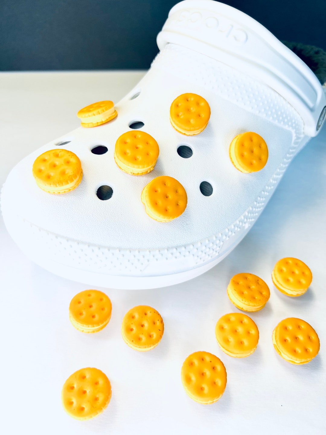 Cheese Crackers Cookies Stuffed Vanilla Cookie - Handmade Resin 3D Shoe ...
