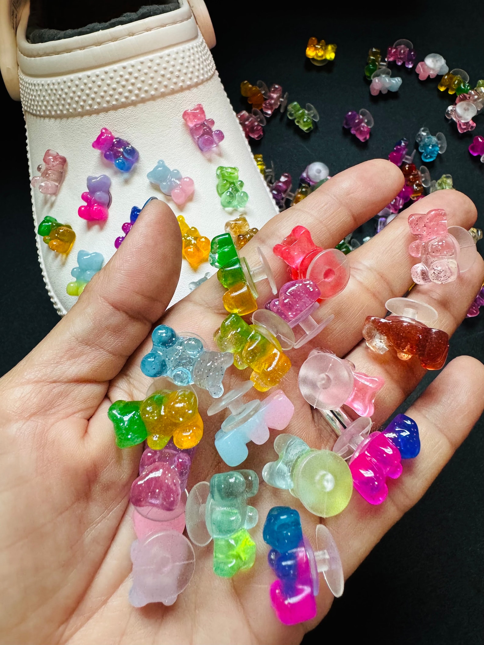 6pc 8pc 10pc or 12pc Bundle - Gummy Bear Glitter Ombré, Pastel or Solid ...