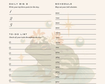 Activity Planner, Downloadable Frog Planner, Instant Download, Daily ...