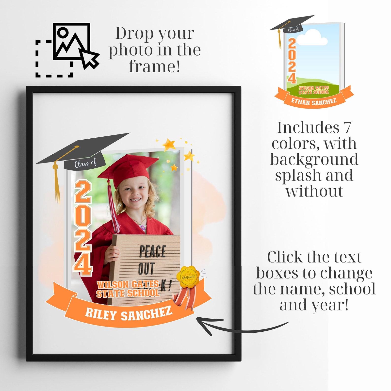 Graduation Template 2024, Class of 2024 Png, Canva Template Graduation ...