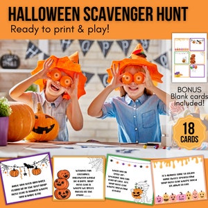 Halloween Scavenger Hunt for Kids, Kids Treasure Hunt Clues, Scavenger ...