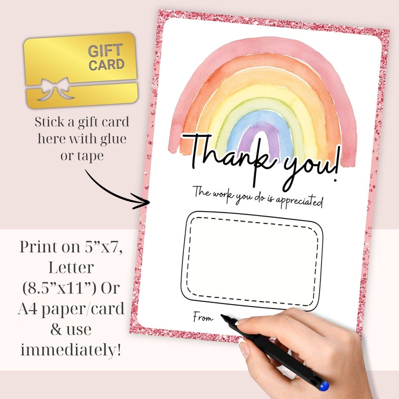 Teacher Appreciation Printable Gift Card Holder Appreciation Week ...