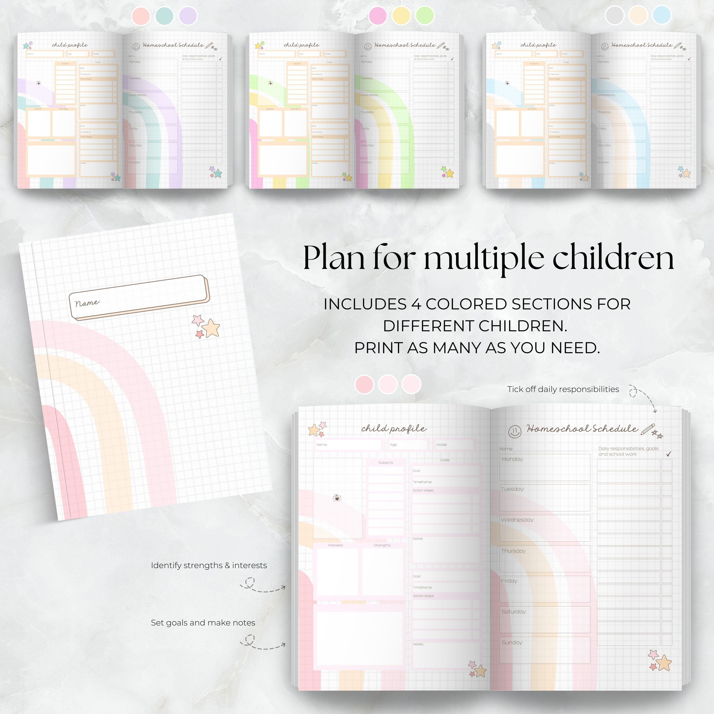 Homeschool Planner, Editable Printable Home Education Plan Record ...