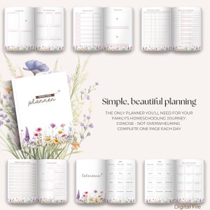 Homeschool Planner, Editable Printable Plan Record for Home Education ...