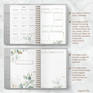 Simple Homeschool Planner 2024 2025 Editable Printable Home Education ...