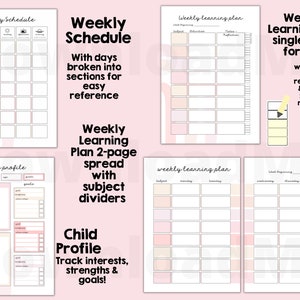 Homeschool Printable Planner 2023 2024 Printable Pink Boho Homeschool ...