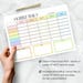 Weekly Plan Rainbow Homeschool Kids Printable Editable Schedule to Do ...