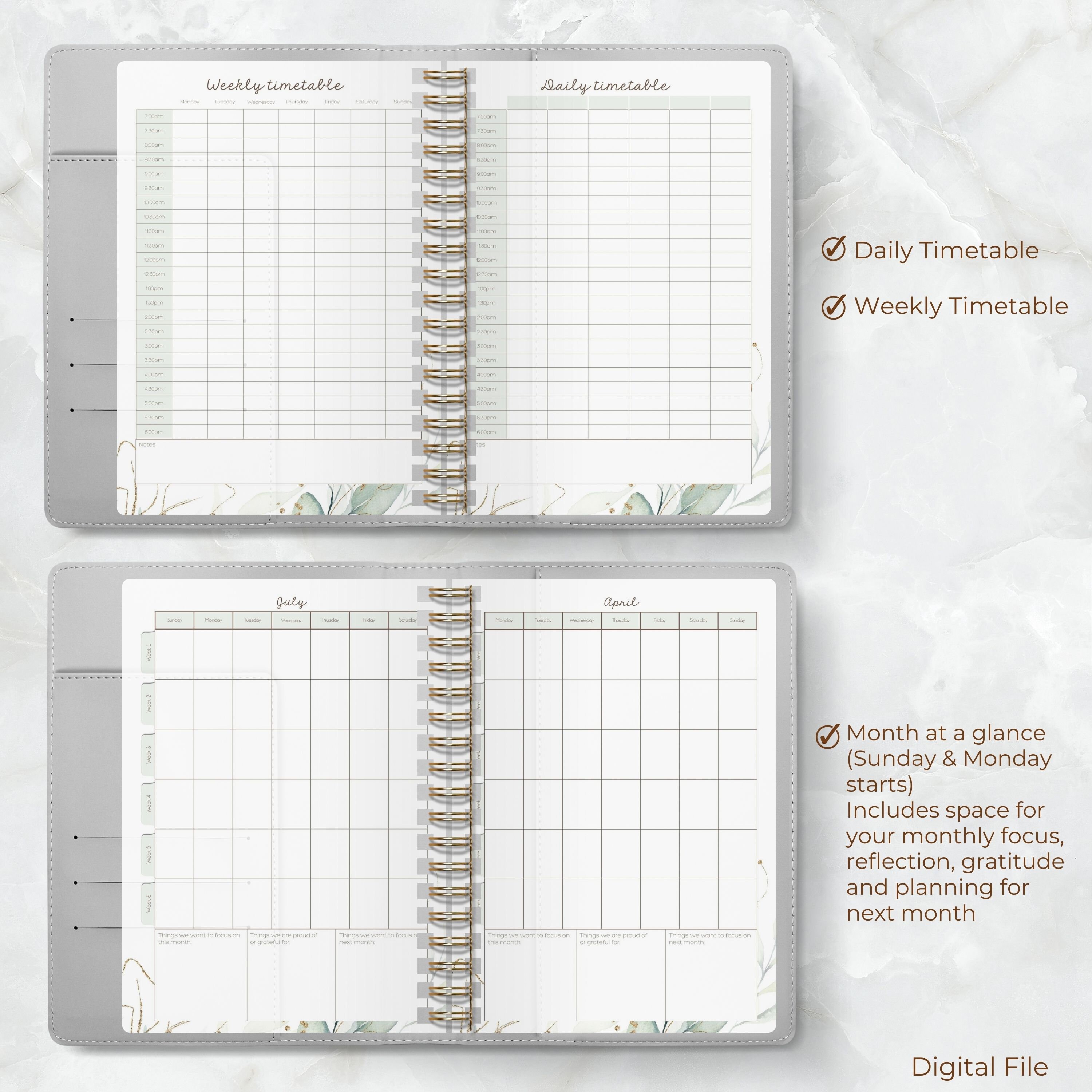 Simple Homeschool Planner 2024 2025 Editable Printable Home Education ...