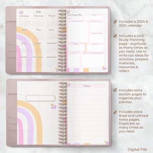 Homeschool Planner 2024 2025 Editable, Printable Home Education Plan ...