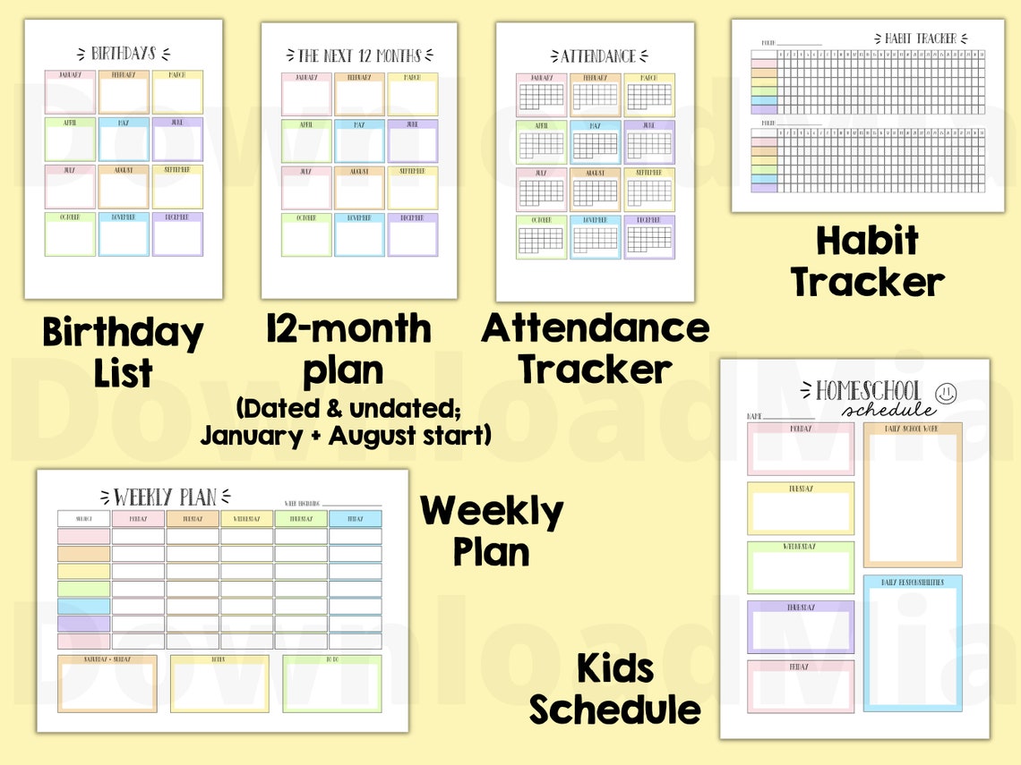 Homeschool Printable Planner 2023 2024 Printable Homeschool Portfolio ...