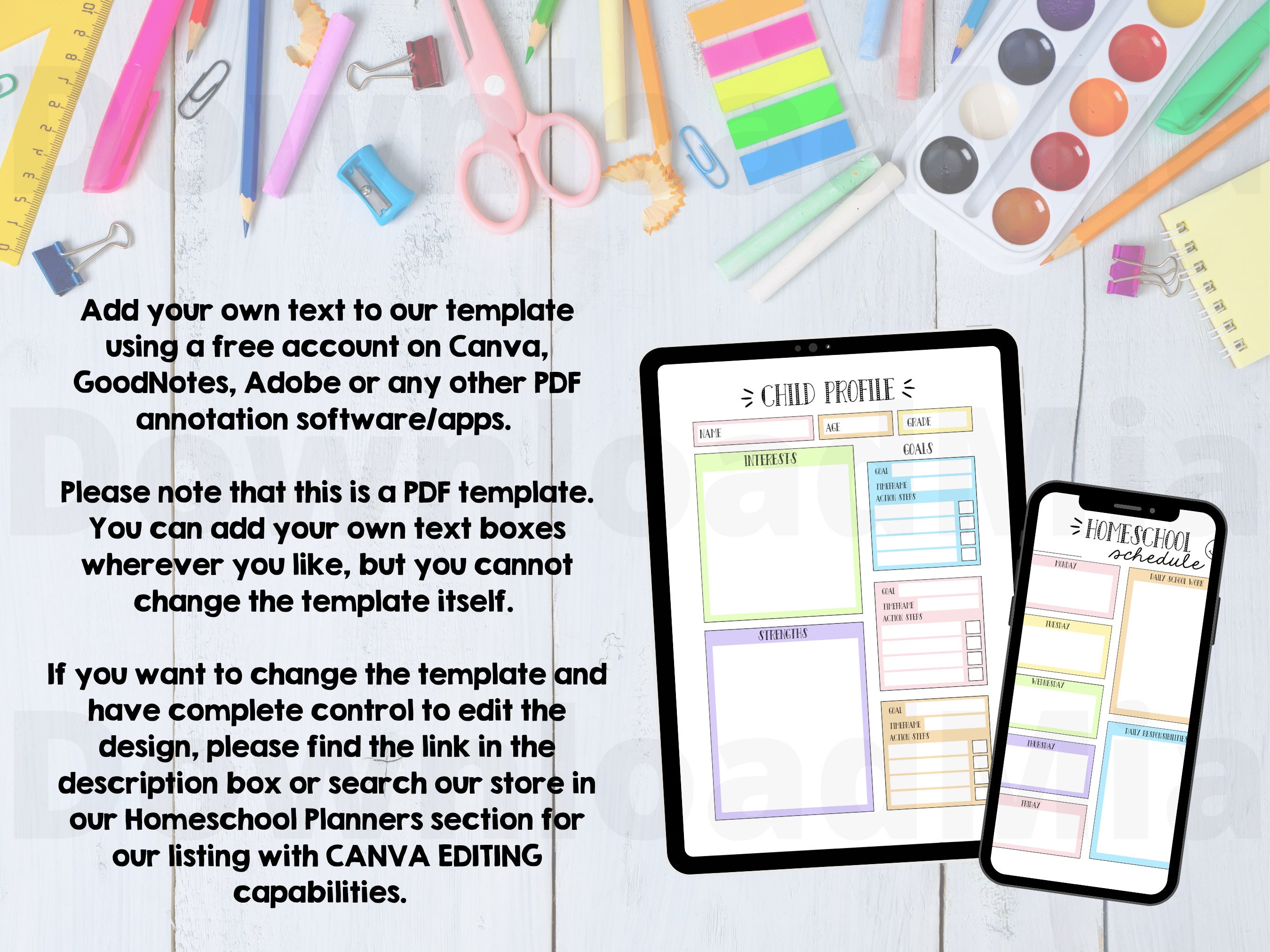 Homeschool Printable Planner 2023 2024 Printable Homeschool Portfolio ...