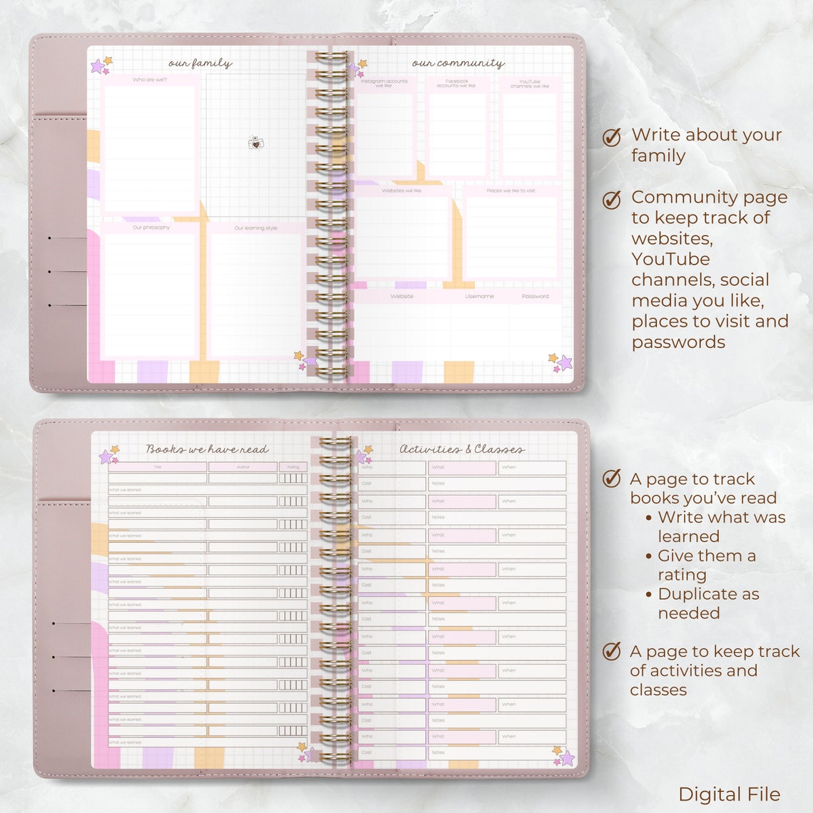 Homeschool Planner, Editable Printable Home Education Plan Record ...