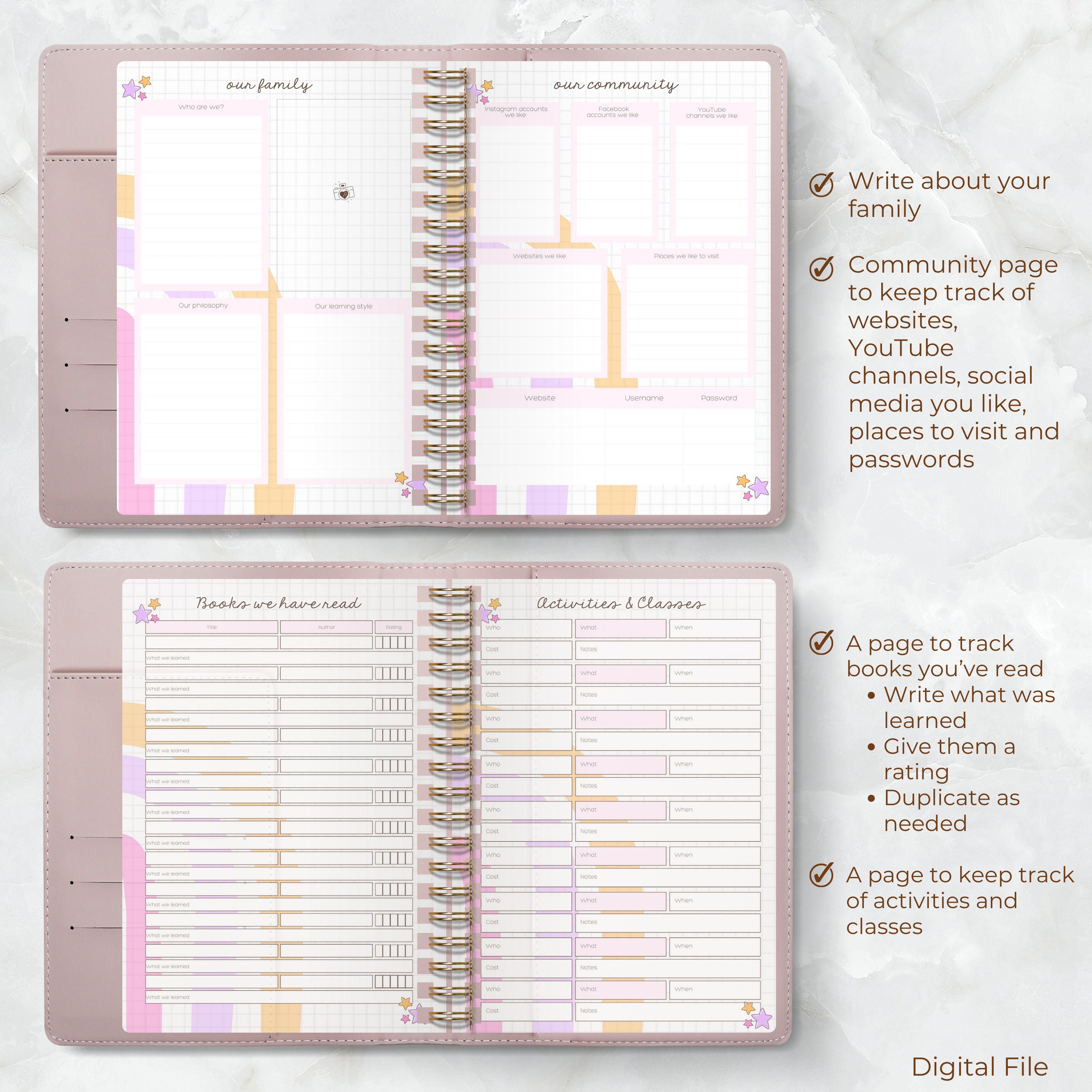 Homeschool Planner, Editable Printable Home Education Plan Record ...