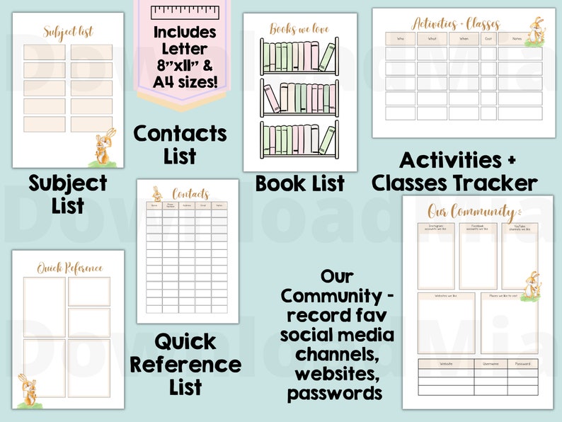 Homeschool Printable Planner 2023 2024 Printable Homeschool Portfolio ...