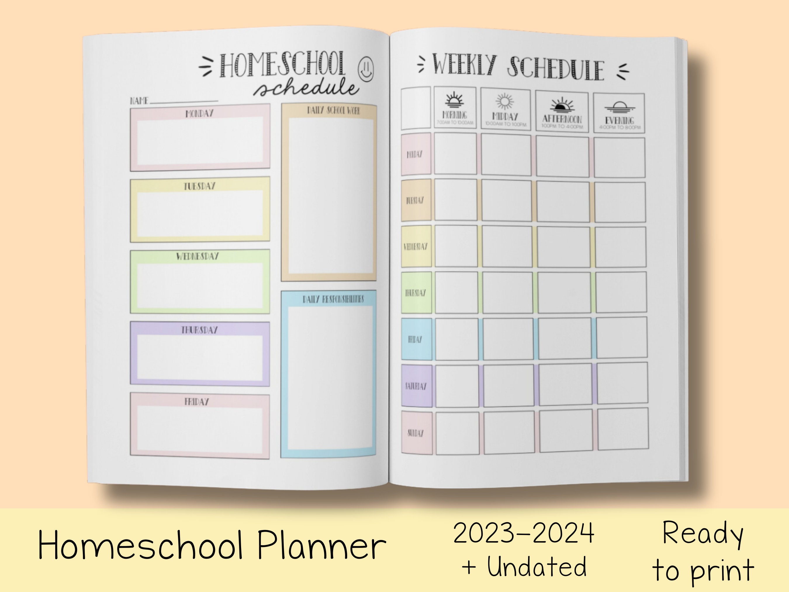 Homeschool Printable Planner 2023 2024 Printable Homeschool Portfolio ...