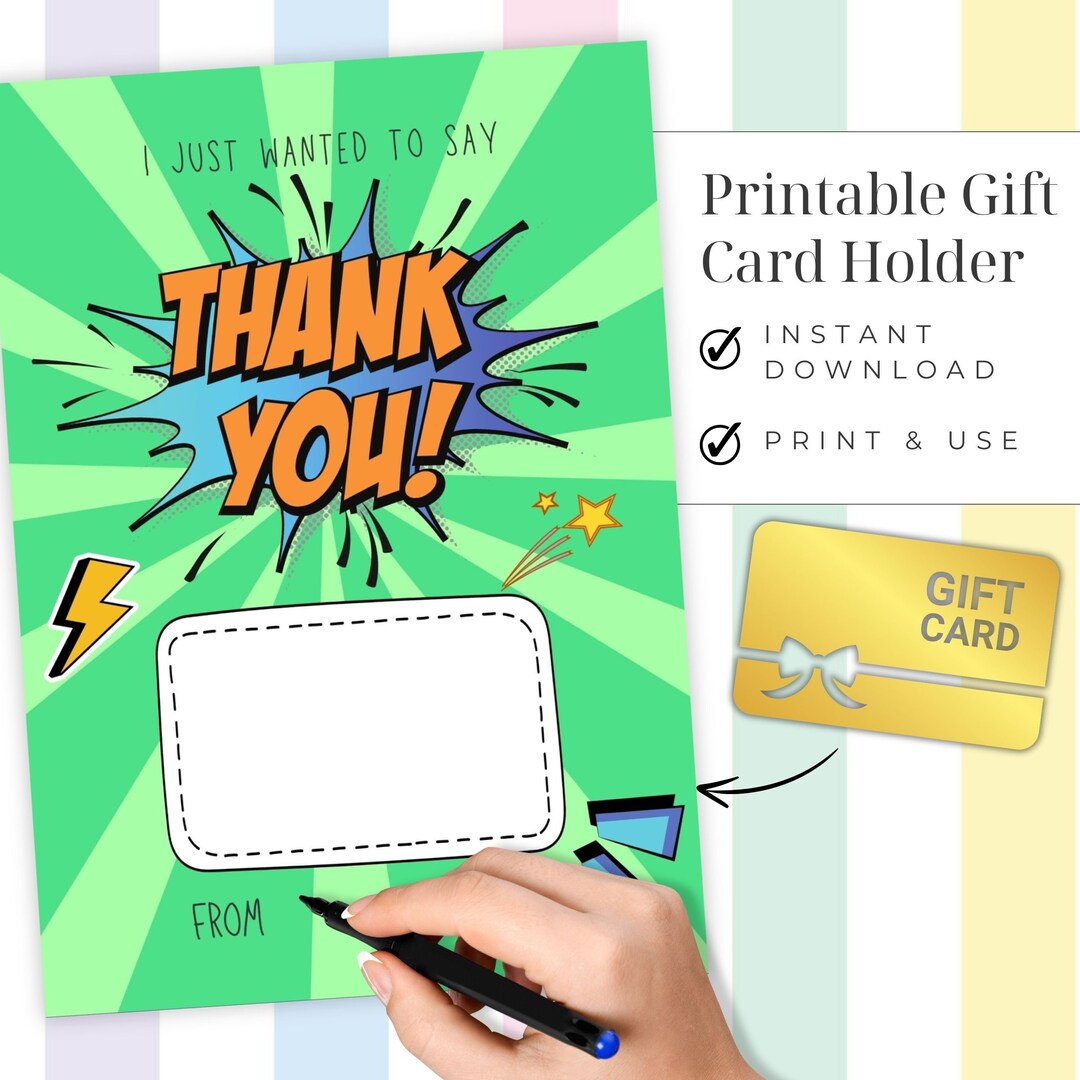 Teacher Appreciation Printable Gift Card Holder Appreciation Week ...