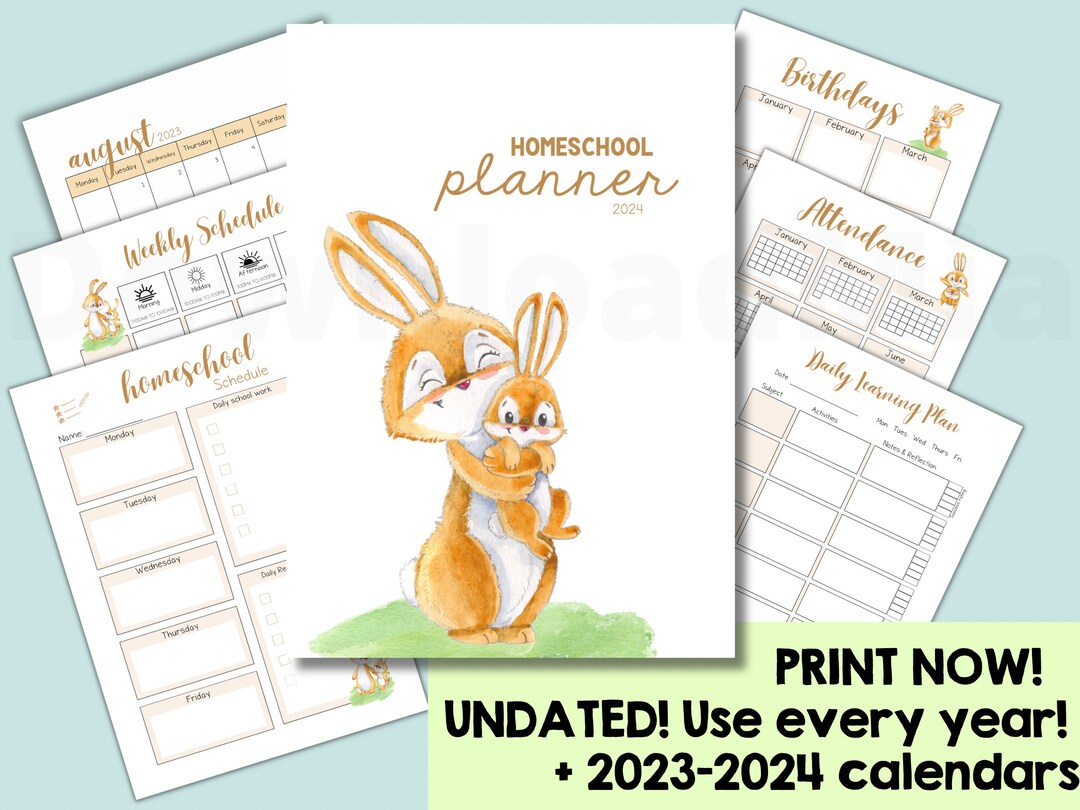 Homeschool Printable Planner 2023 2024 Printable Homeschool Portfolio ...