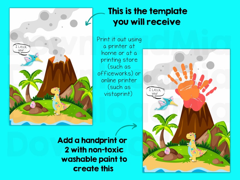 Father’s Day Gift. Fathers Day Kids Craft Keepsake. Kids Handprint ...