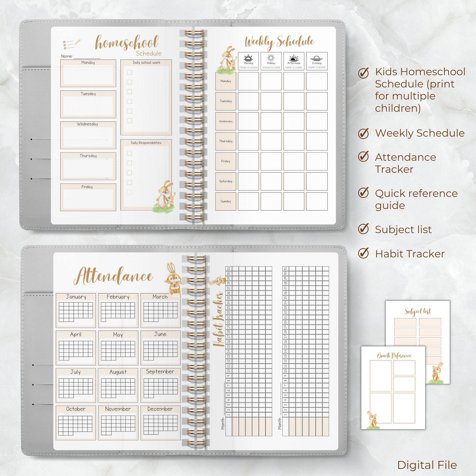Homeschool Planner 2024 2025 Editable Printable Lesson Plan Record for ...