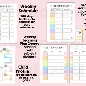 Homeschool Printable Planner 2023 2024 Printable Pastel Rainbow ...