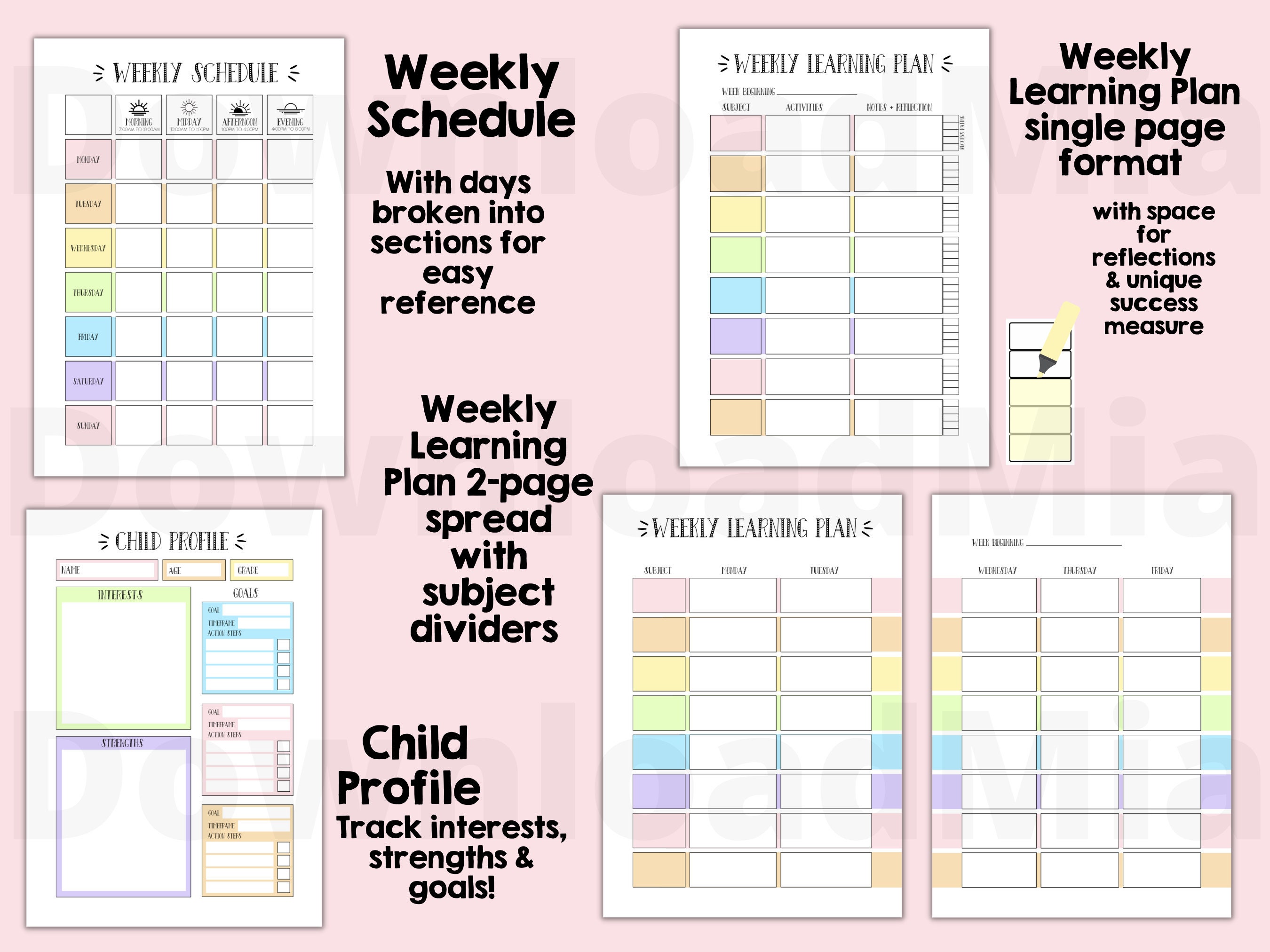 Homeschool Printable Planner 2023 2024 Printable Homeschool Portfolio ...