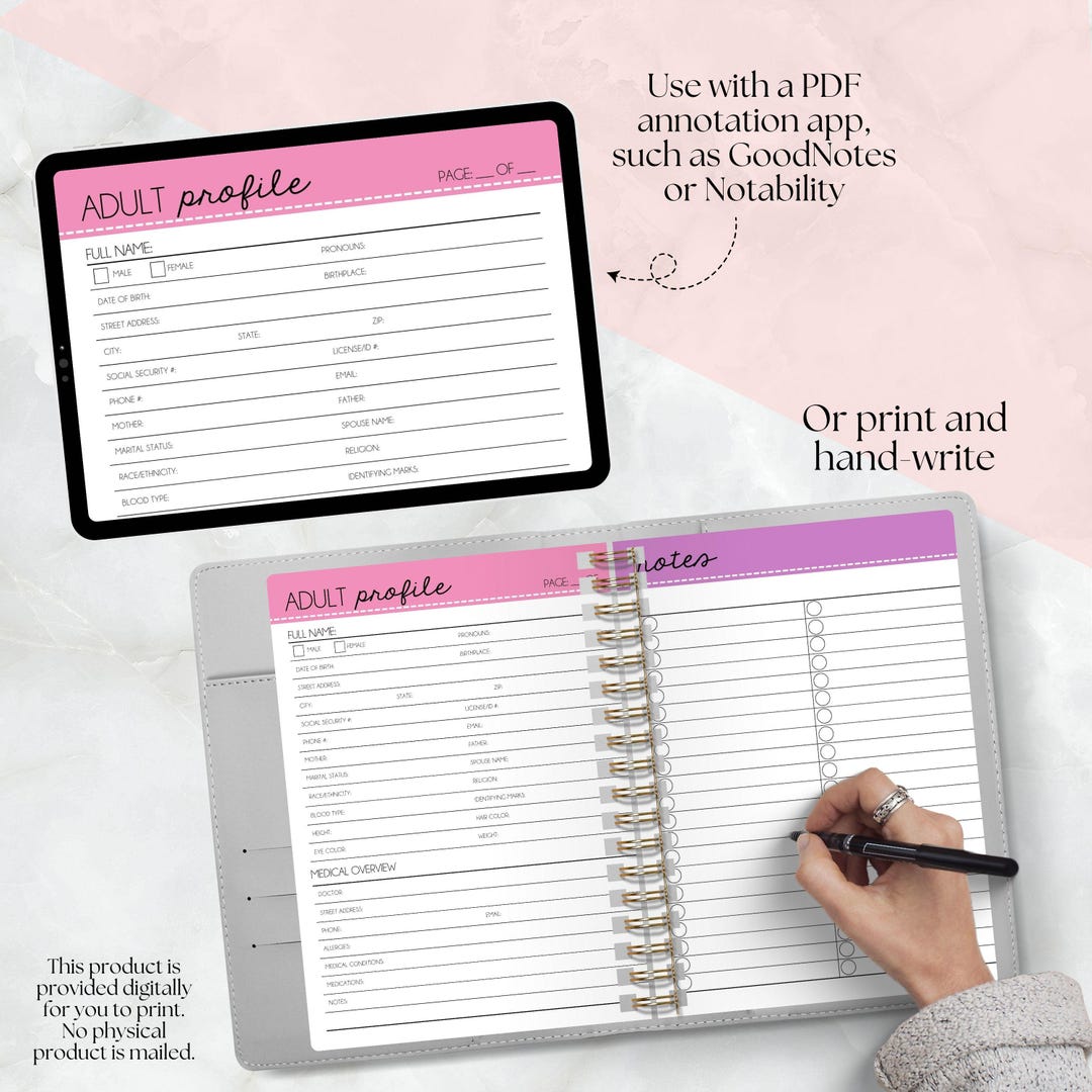 Just in Case Binder, Printable Emergency Planner Fillable, What If ...