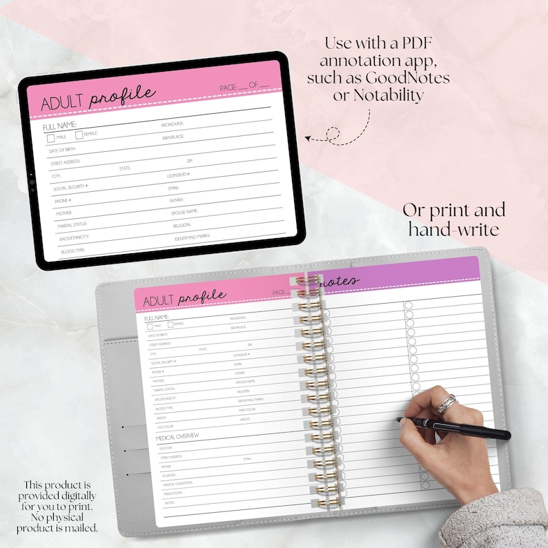 Just in Case Binder, Printable Emergency Planner Fillable, What If ...