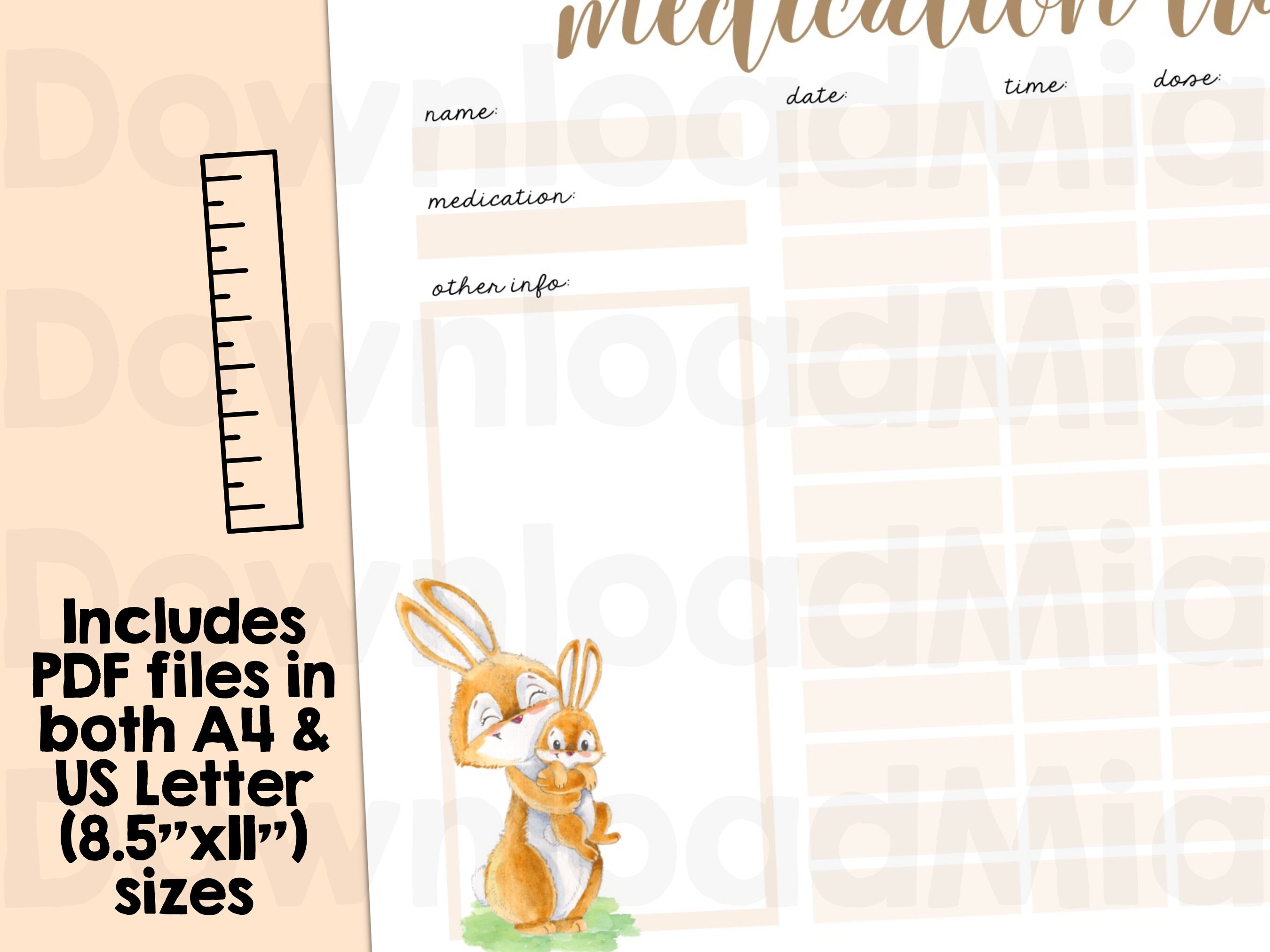 Medication Tracker Chart Record Create a Medicine Schedule. Edit and ...
