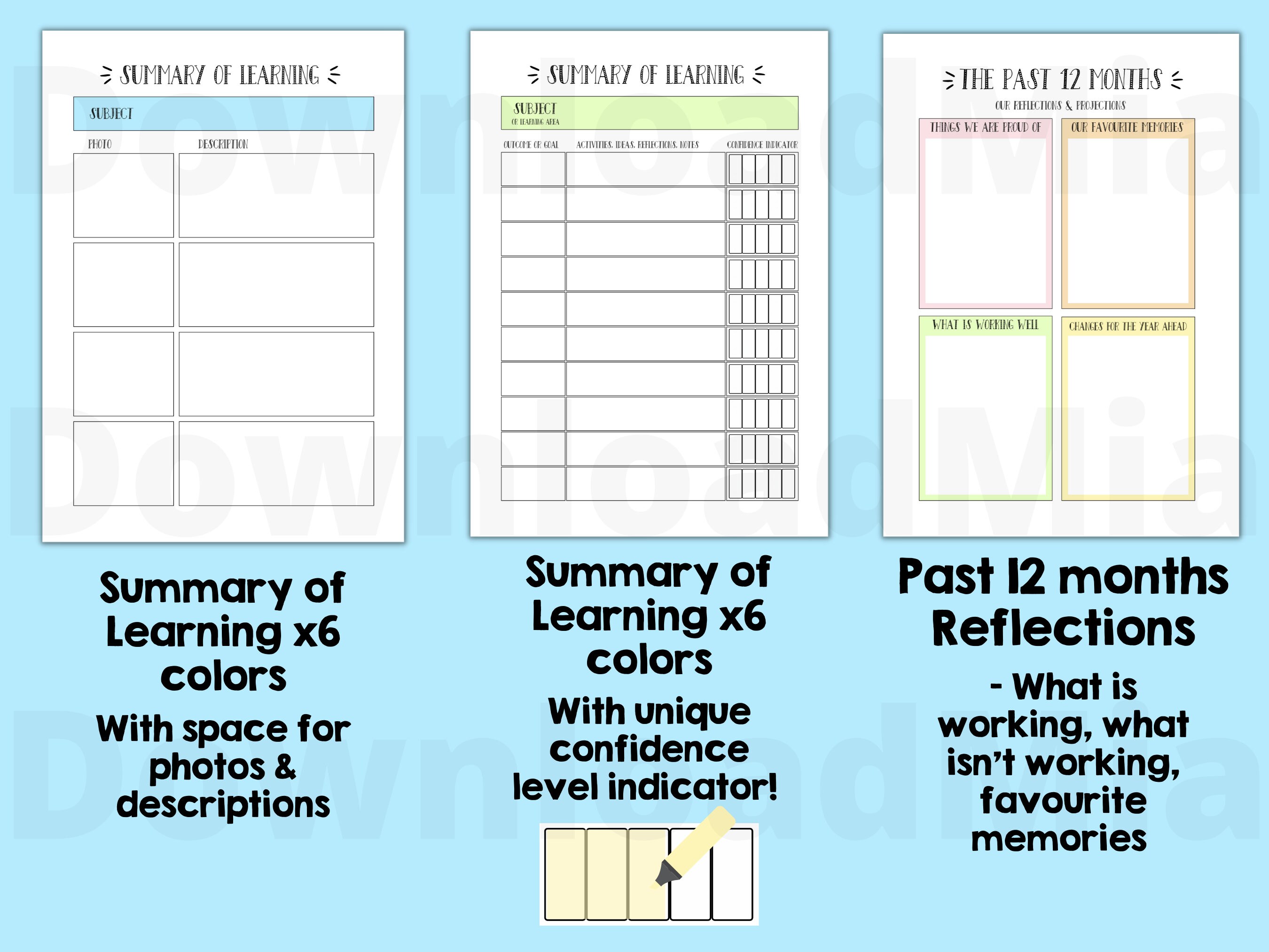 Homeschool Planner Printable Editable Undated Version for USA UK ...