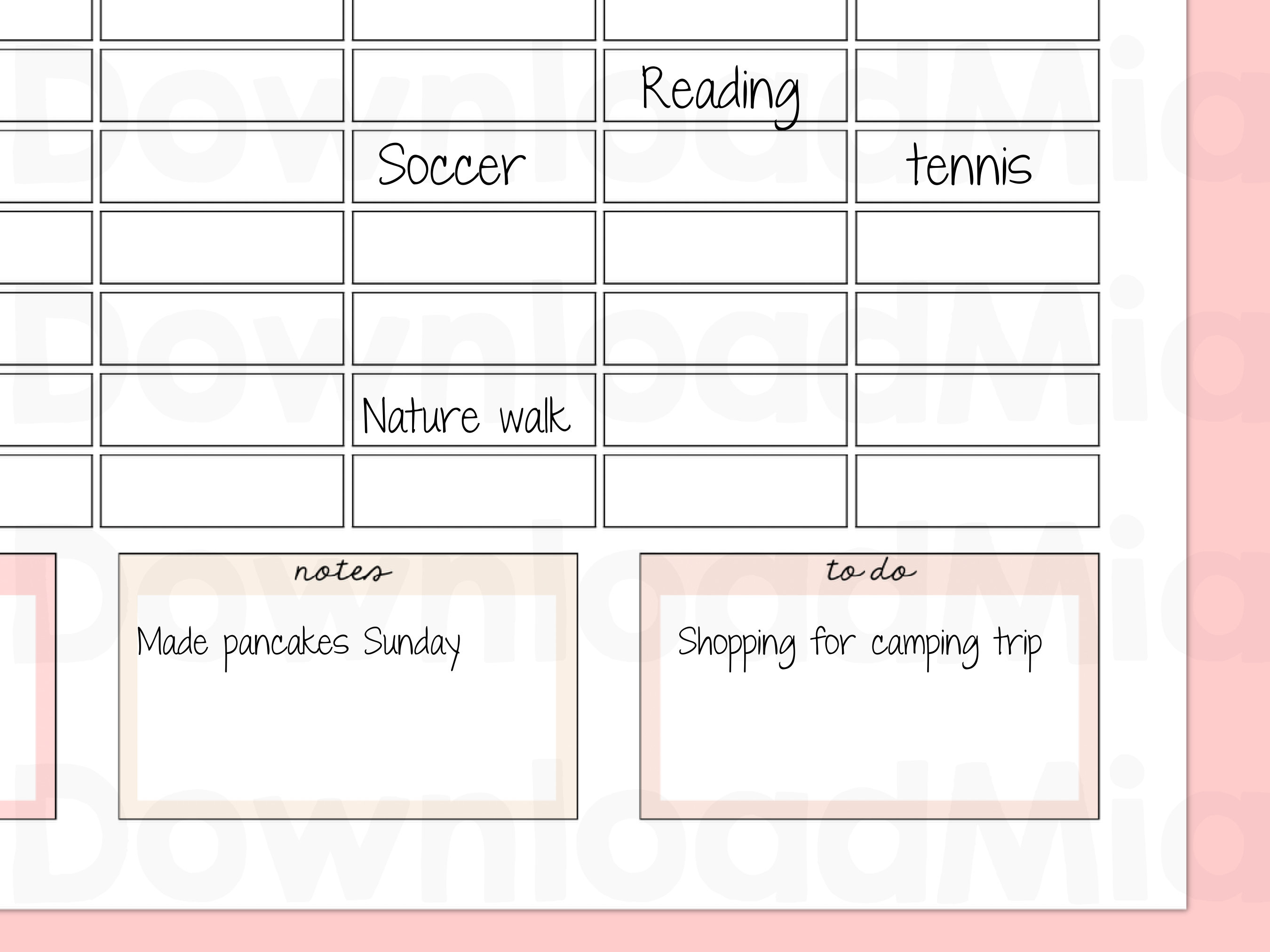 Weekly Schedule Homeschool Kids Plan and to Do List Responsibility ...