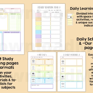 Homeschool Printable Planner 2023 2024 Printable Pastel Rainbow ...